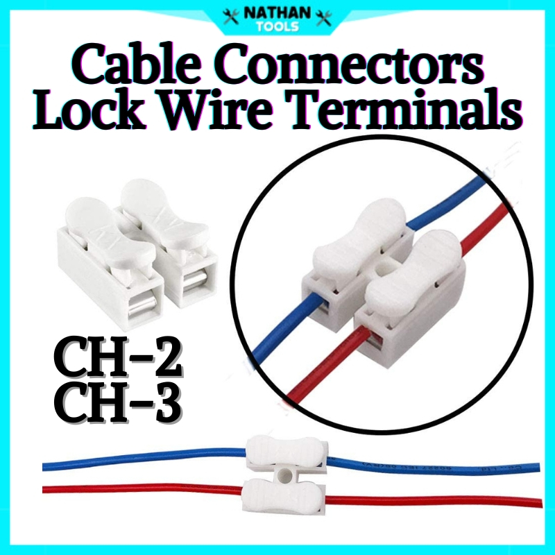 Cable Connector Self Locking Electrical CH2 2 Pin CH3 3 PIN 250V Nathan ...
