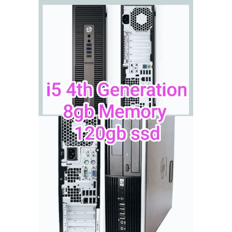 Computer Desktop intel i5 4th Generation 8gb Memory 120gb Ssd (Used ...