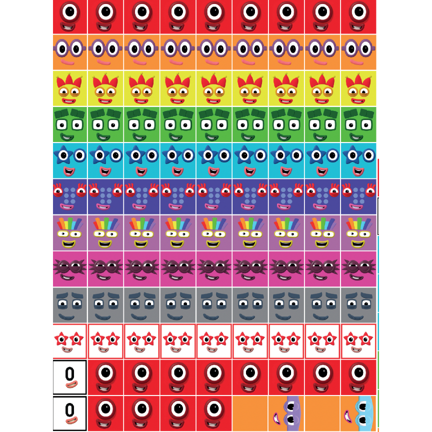 Numberblocks Stickers (pre-cut) | Shopee Malaysia
