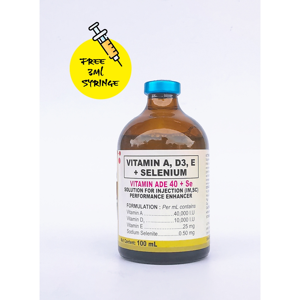 NUTRIVET Vitamin ADE 40 + Selenium Performance Enhancer 100 ml | Shopee ...