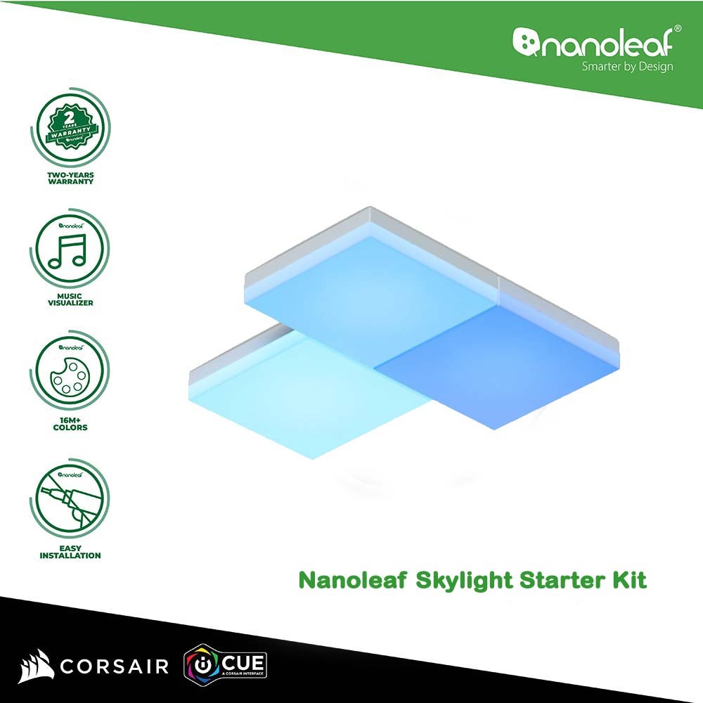 Nanoleaf Skylight Starter Kit (3 Pack) Modular Flush-mounted Smart ...