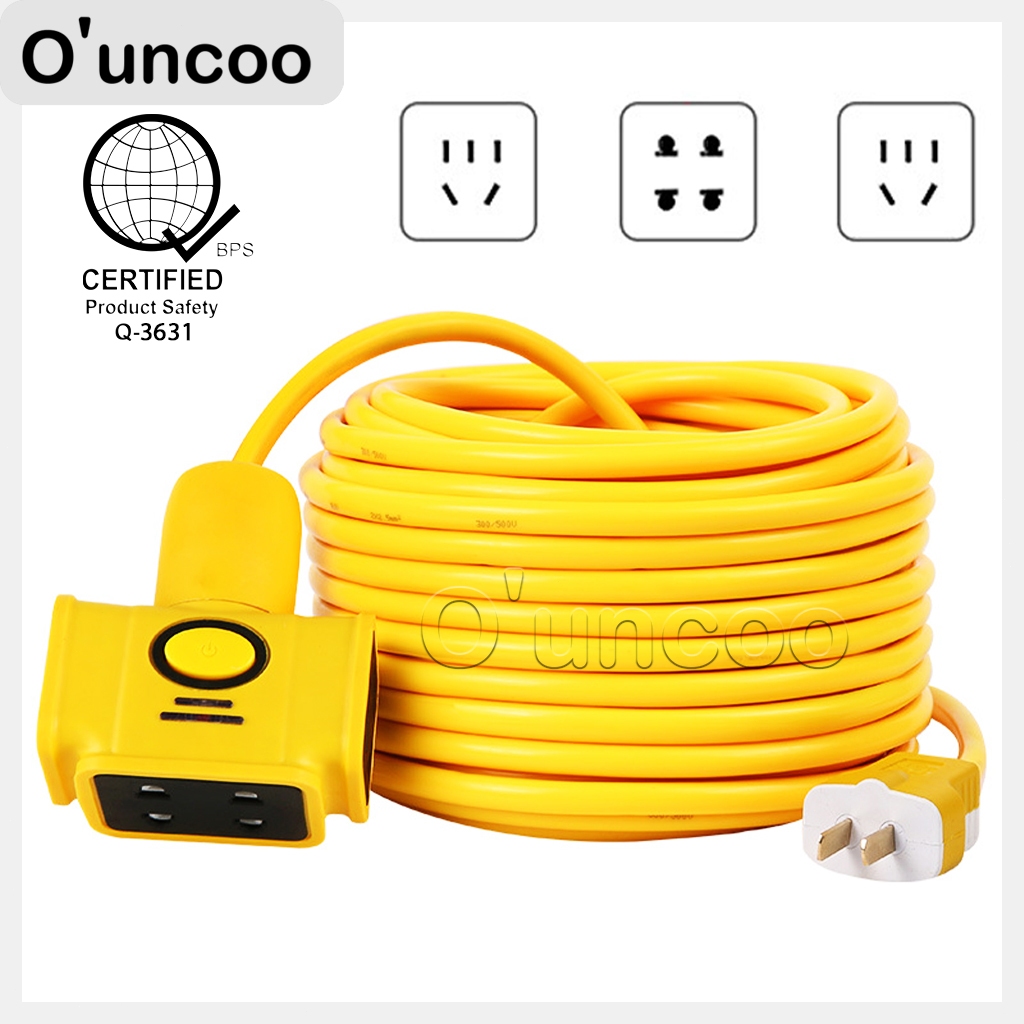 O'uncoo Extension Cord Extra-long Wire Heavy Duty Outdoor Used 5/10/20 ...