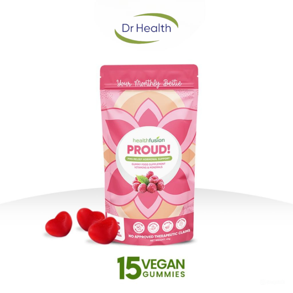 PROUD Bye PMS! Pouch 15s Vegan Gummies PMS Relief Hormonal Support Food ...