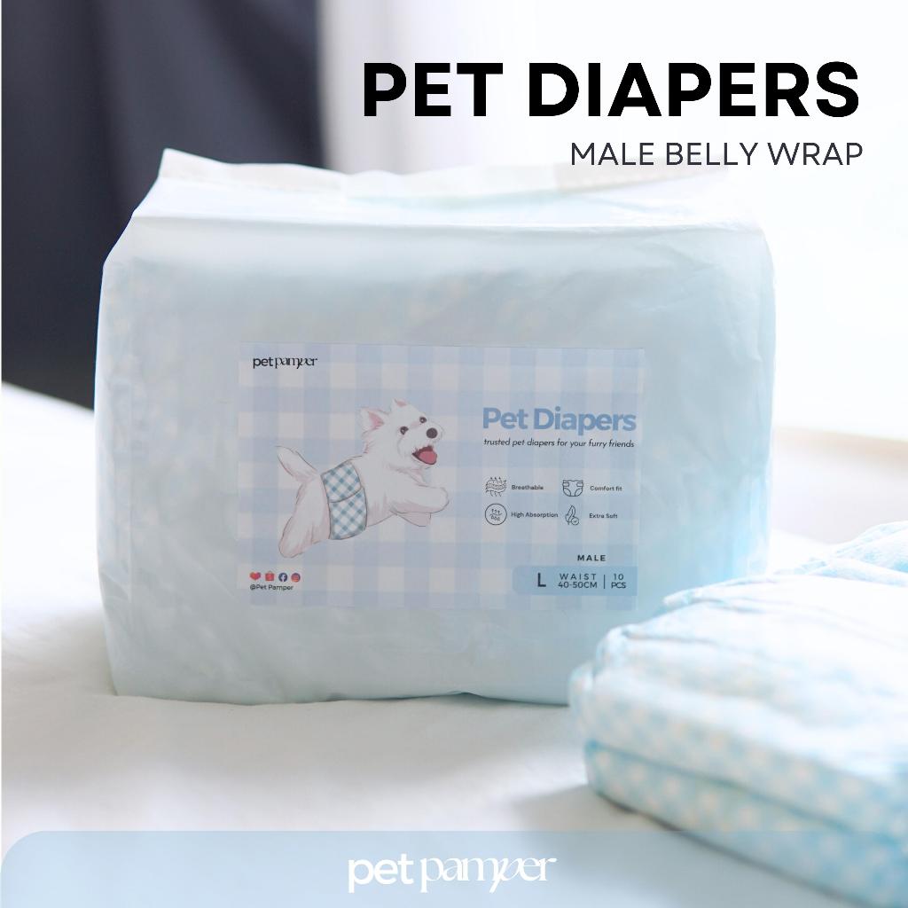 Pet Pamper Male Disposable Pet Diaper Dog Diaper with Wetness Indicator ...