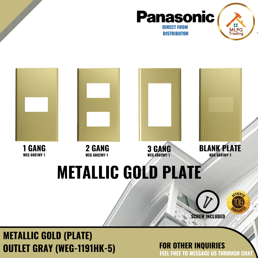 Panasonic Full Color Wide Series PLATE (Metallic Gold) (Blank, 1 - 3 ...
