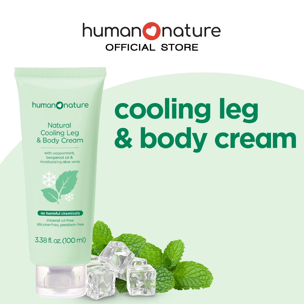 Human Nature Cooling Leg & Body Cream 100ml (No Harmful Chemicals ...