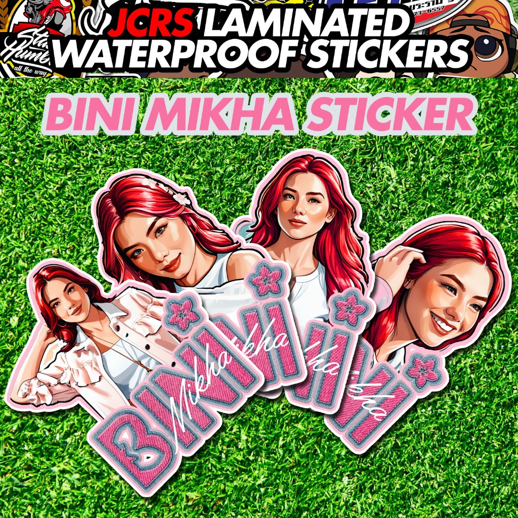 4PCS BINI MIKHA STICKER WATERPROOF LAMINATED CUTOUT CUTE DESIGN PPOP ...