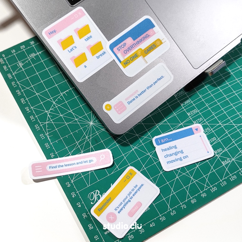 Daily Reminders Vinyl Sticker Set | Matte Waterproof l Quote ...