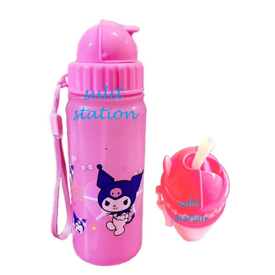 SANRIO KUROMI MELODY KIDS CHARACTER 400ML GEORGE PIG straw DRINKING ...