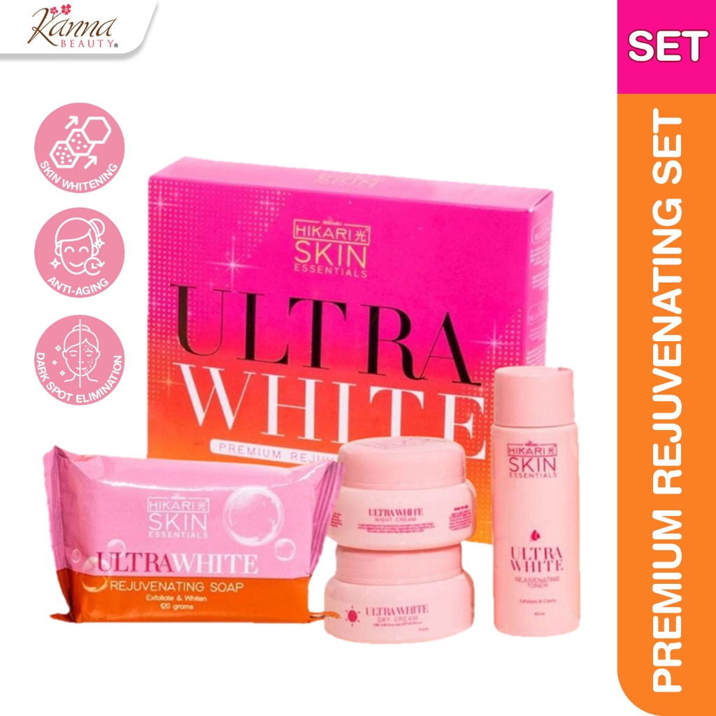 Hikari Skin Essentials ULtra White Premium Rejuvenating Set | Shopee ...