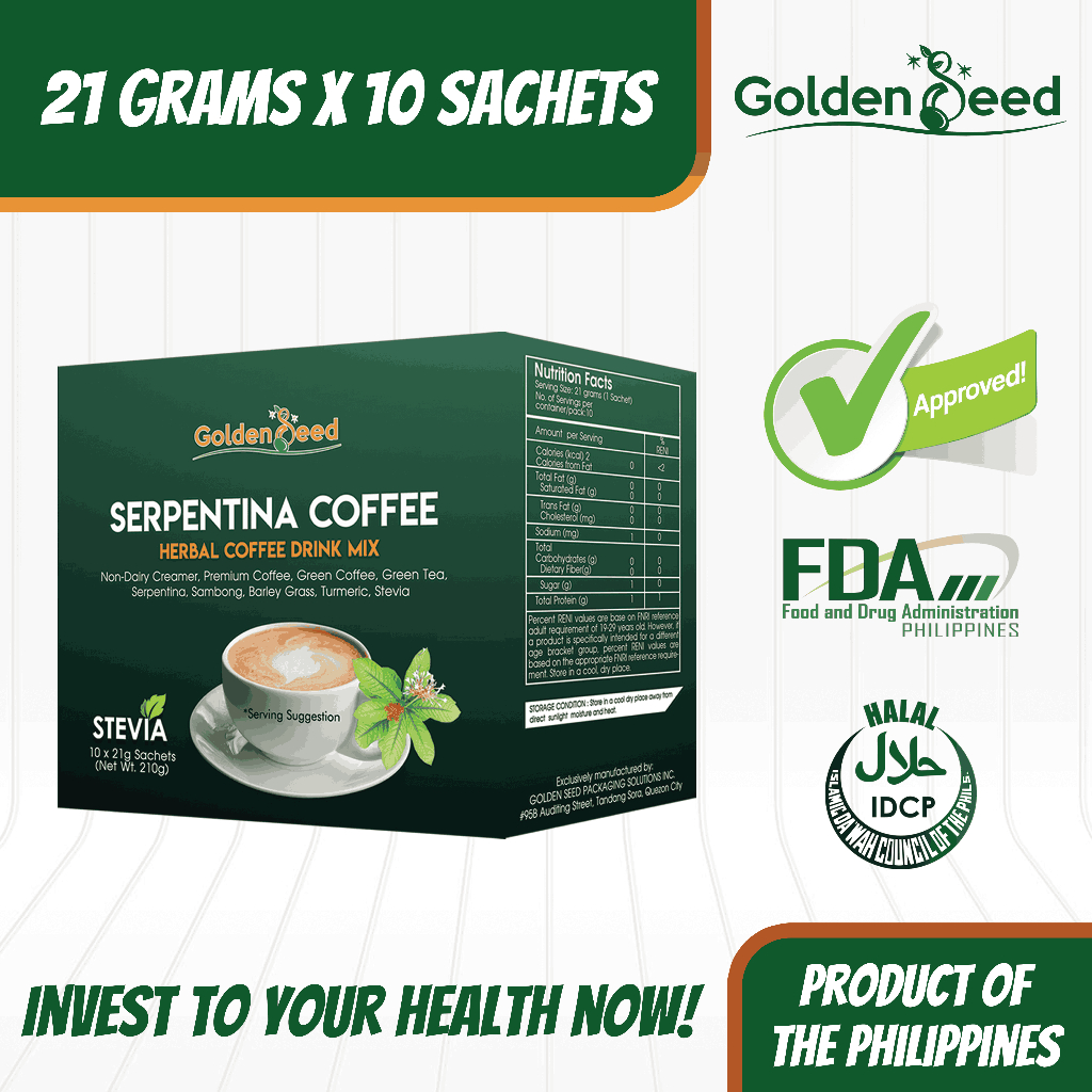 Golden Seed Coffee Serpentina Herbal Blend Instant Drink Mix | Shopee ...
