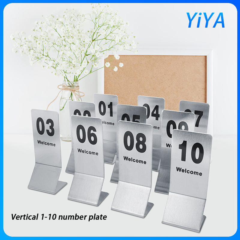 Table number 1-10 Stainless steel vertical number plate restaurant ...