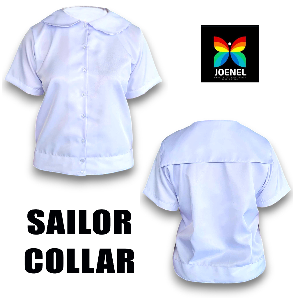 SAILOR COLLAR BLOUSE PEACH TWILL (JOENEL BRAND) | Shopee Malaysia