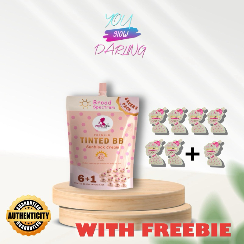 Authentic LIMITED EDITION SAVERS PACK 6+1 Perfect Skin Premium Tinted BB Sunblock Cream SPF45 ...