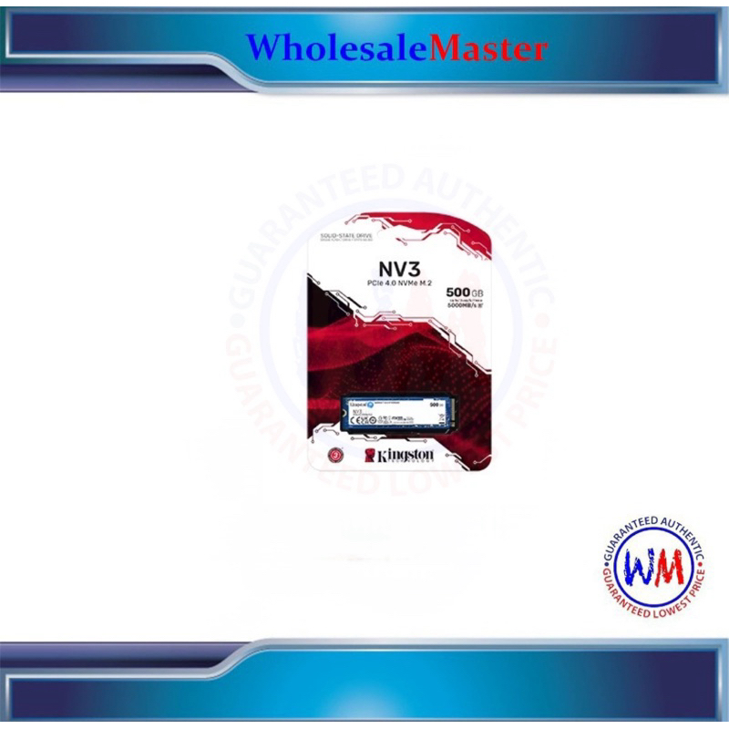 Kingston NV3 SSD 500GB M.2 NVMe PCIe Gen 4.0 SNV3S/500G (NEW MODEL ...