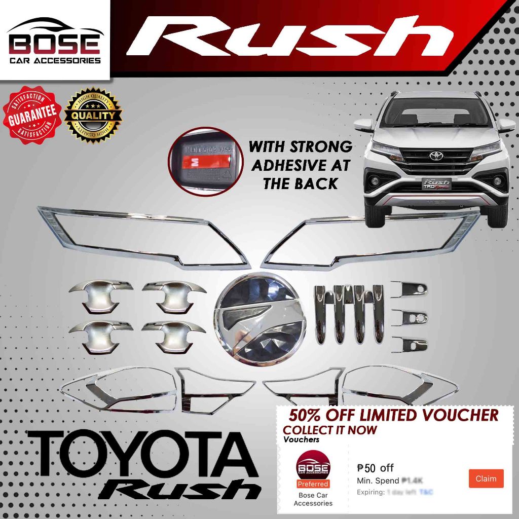 Toyota Rush G E Garnish Cover Set Chrome 2018 - Onwards / Toyota Rush ...