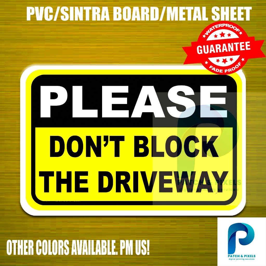 Patch and Pixels No Parking Sign Bawal Pumarada PVC/Sticker | Shopee ...