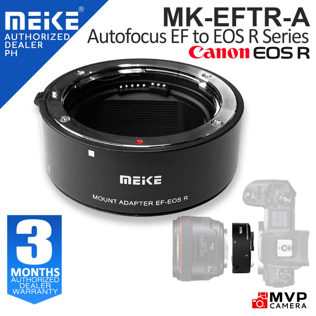 [AUTHORIZED PH] MEIKE MK-EFTR-A AF Auto Focus Lens Adapter for Canon EOS EF to EOSR RF MVP ...