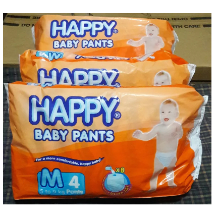 Happy Baby Pants Diaper Medium (4pcs x 3packs) | Shopee Malaysia