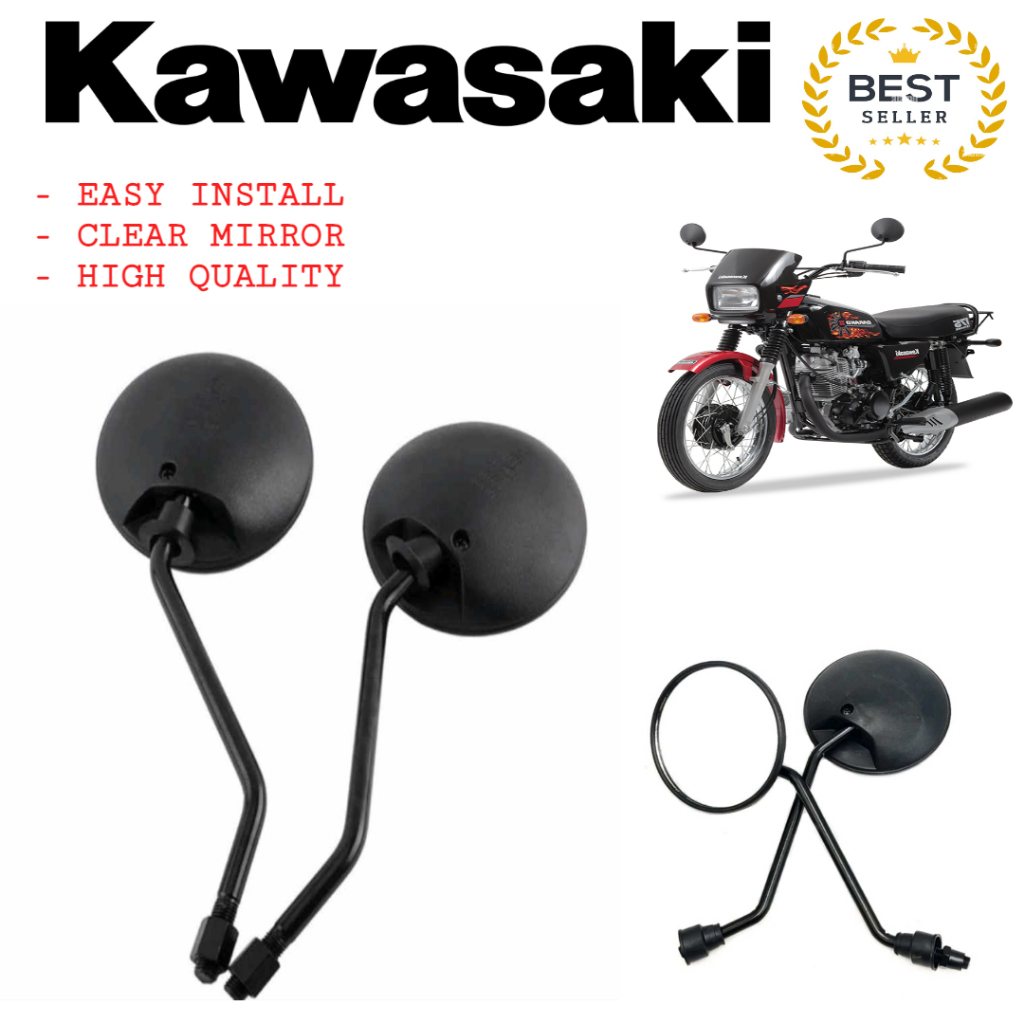 Kawasaki Leostar Motorcycle Side Mirror Clear Mirror Long Stem