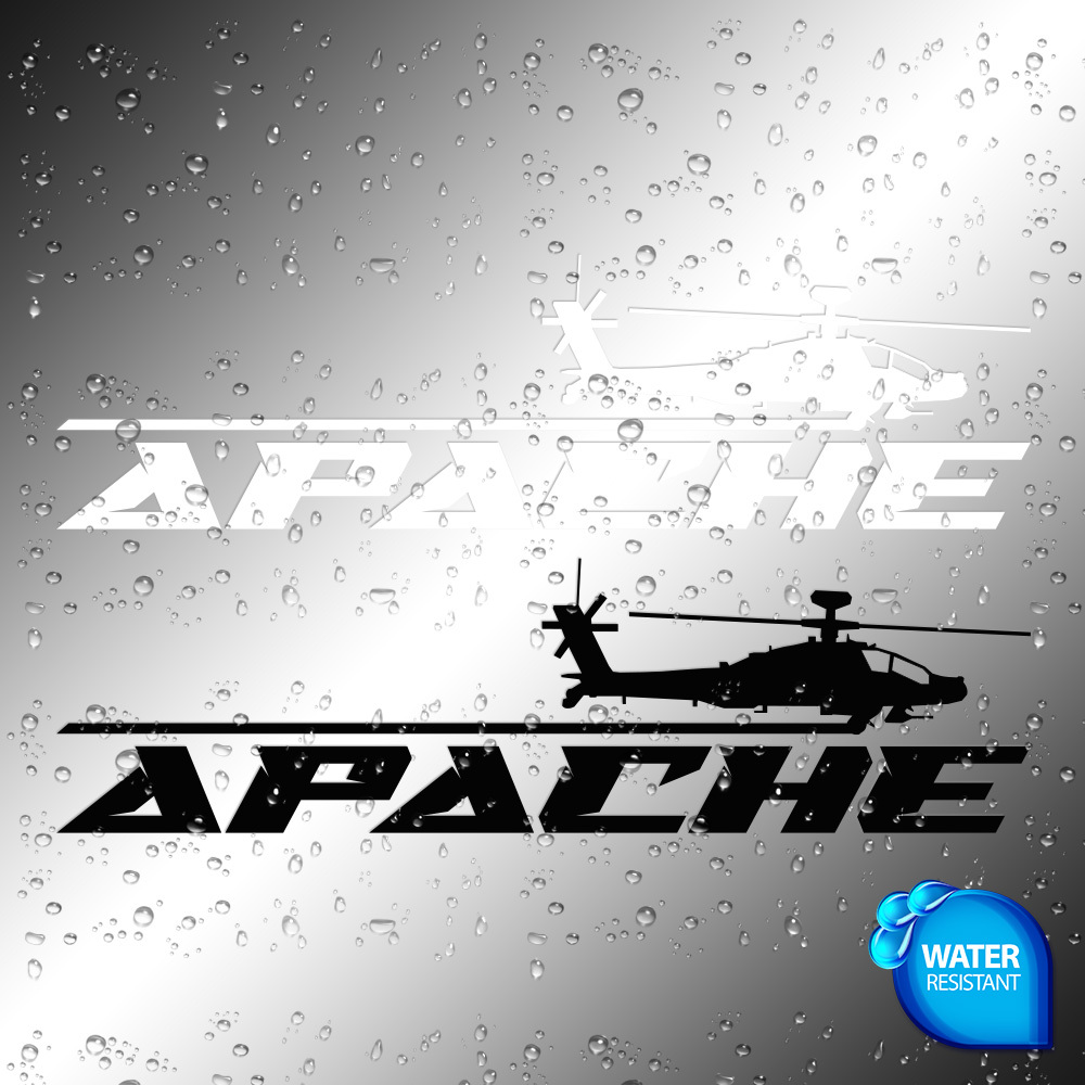 Sticker | Apache Longbow Helicopter | Weather Proof cut-out decal (not ...