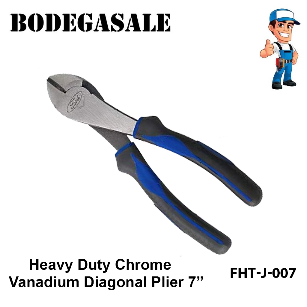 Ford Tools Heavy Duty CRV Big Head Diagonal Plier With A Soft Grip ...