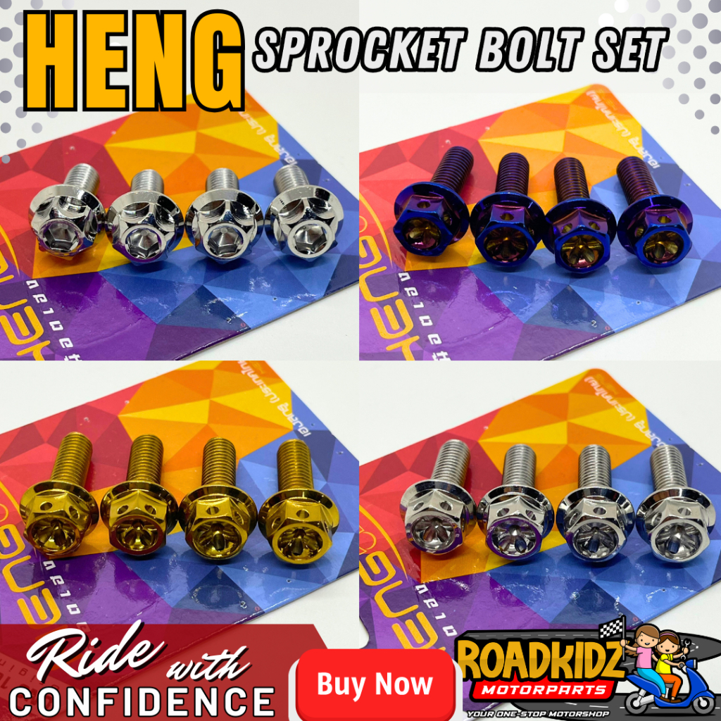 HENG SPROCKET BOLT SET FLOWER & CNC GEAR TYPE 4PCS | Shopee Malaysia