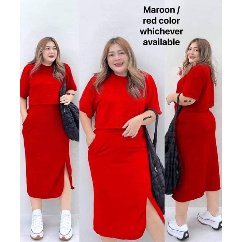 plus size crop top and skirt terno xl up to 3xl plus size outfit woman ...