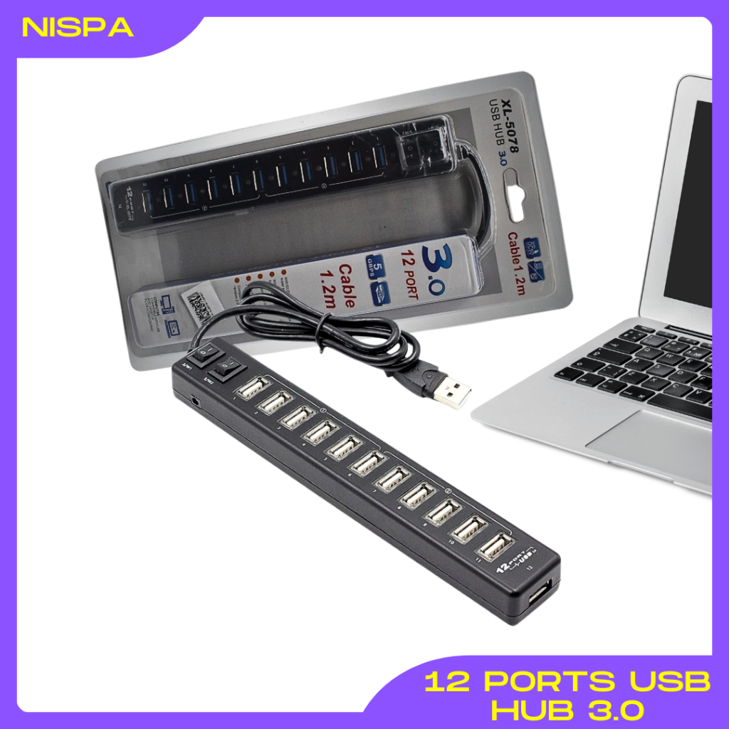 Usb Hub 3.0 Extender High Speed 12 Ports USB Hub USB 3.0 Hub Multi USB ...