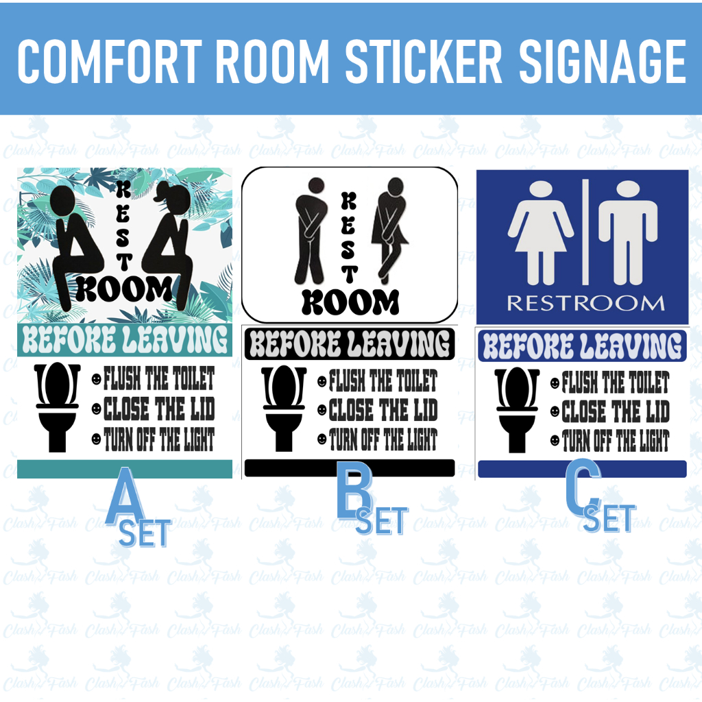 COMFORT ROOM STICKER SIGNAGE | Shopee Malaysia