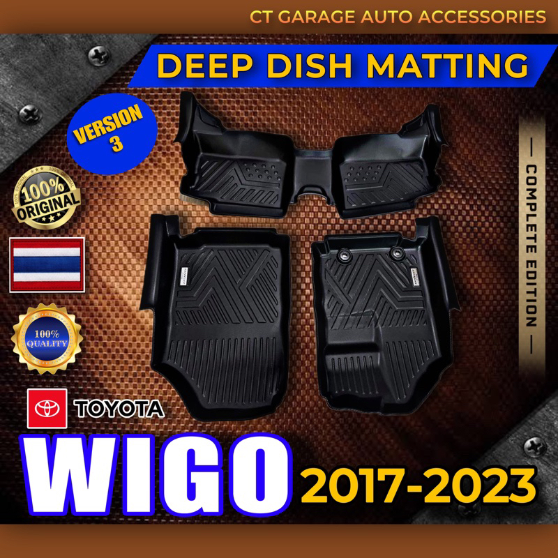 TOYOTA WIGO 2017-2022 DEEP DISH MATTING VERSION 3 (wigo matting ...