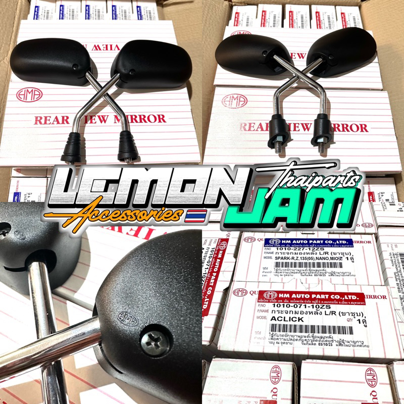 HMA Chrome Stem Side Mirror YAMAHA / HONDA | Shopee Malaysia