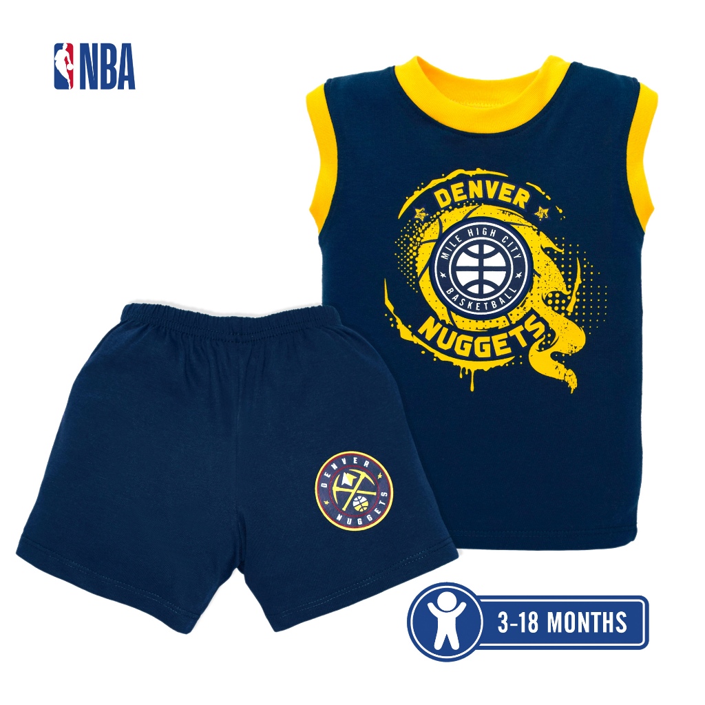 NBA Baby - Muscle Shirt and Shorts Set (Team Logo - Nuggets) | Shopee ...