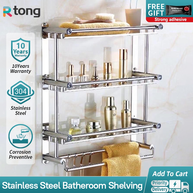 shower caddy towel rack bathroom organizer rack hanging 3 layer ...