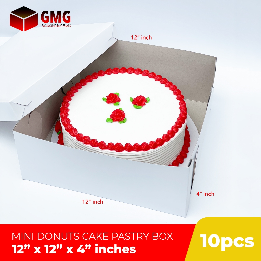 Cake Pastry Box 12 x 12 x 4 inches (10sets) | Shopee Malaysia