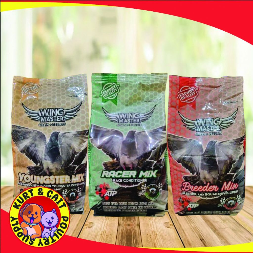 Wingmaster Youngster Mix, Breeder Mix, Racer Mix Grain + Pellets 1KG ...