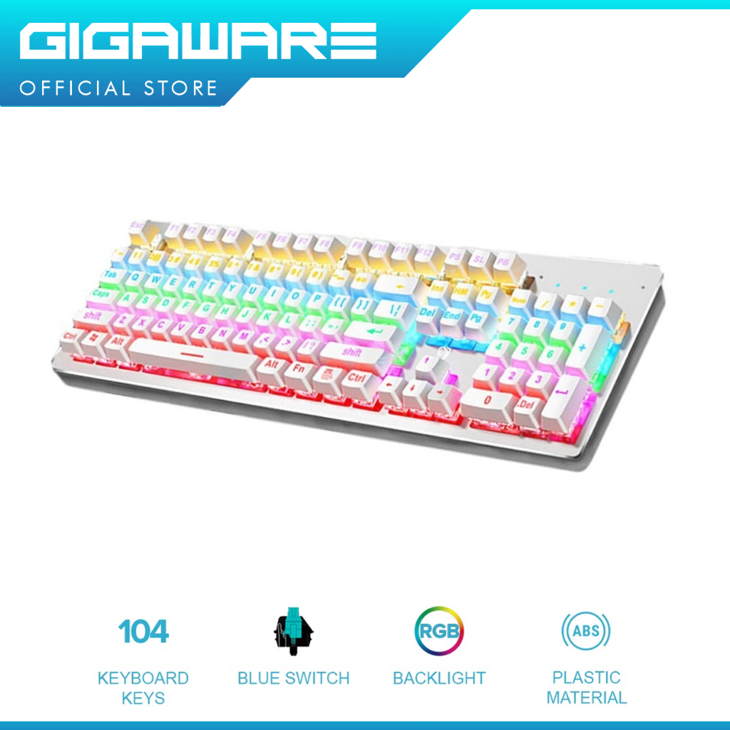 Gigaware K880 Mechanical Keyboard 104 Key Computer Wired Gaming Keyboard | Shopee Malaysia
