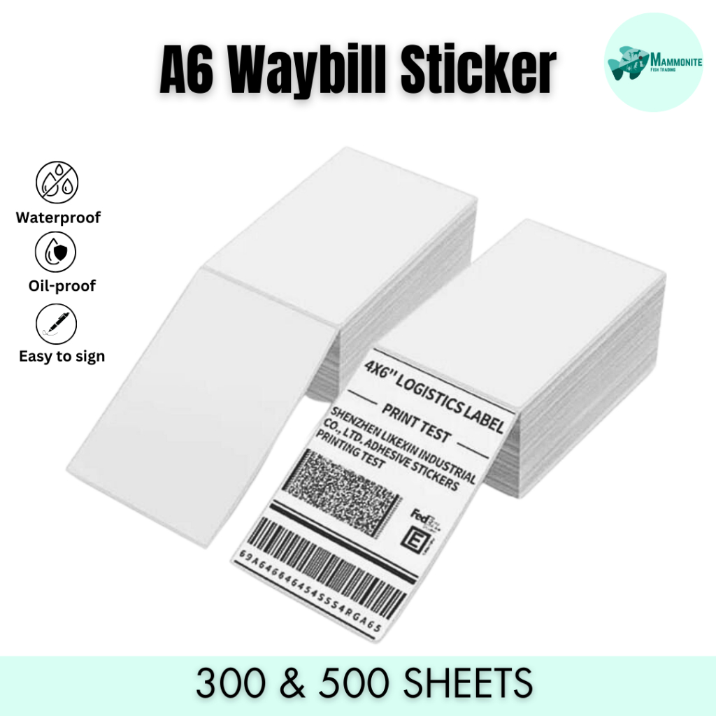 Waybill Sticker FOLD A6 Size Waybill Sticker Thermal Paper Waybill ...