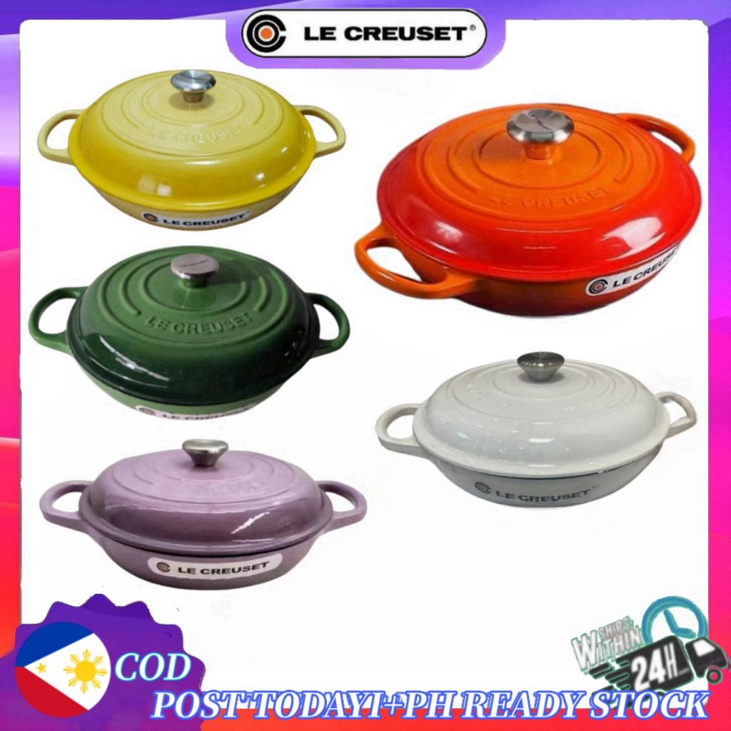 Le Creuset Cool color 26cm imported enamel cast iron pot, seafood stew ...