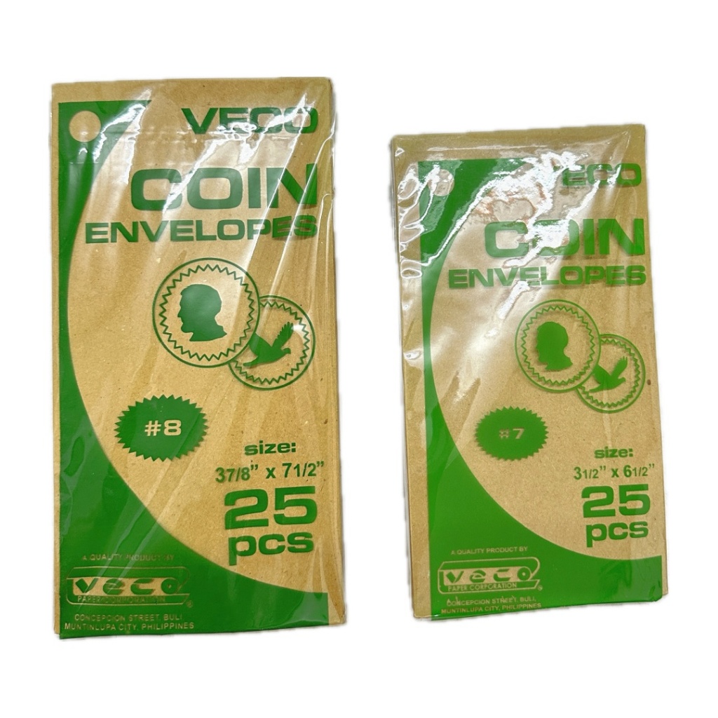 25PCS/PACK VECO Coin Envelopes 7 8 (Sold Per pack) | Shopee Malaysia
