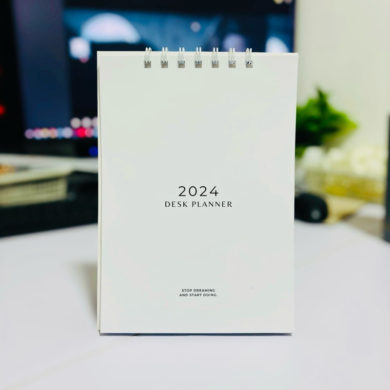 Minimalist Portrait Desk Planner Calendar, 2024 Back to Back Monthly To ...