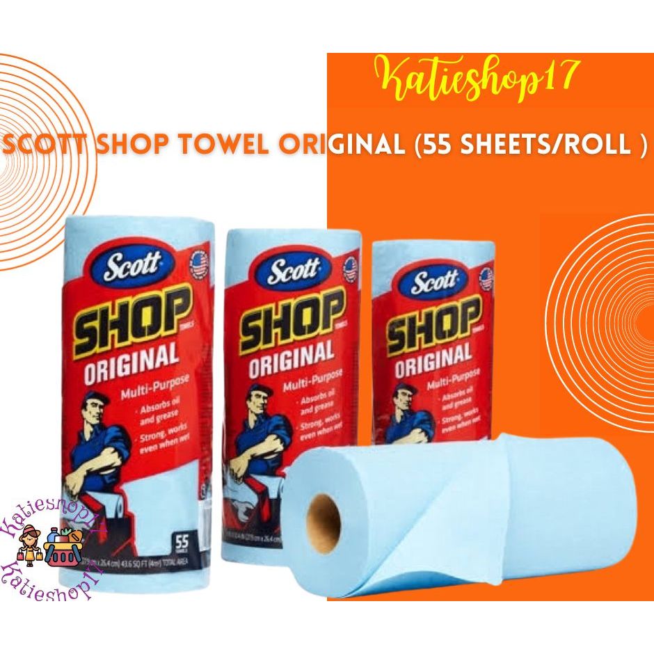 Scott Shop Towel Kitchen Towel Cleaning Cloth ( 55sheets/Roll ...