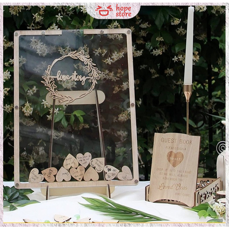 NEW Wedding Guest Book Rustic Wedding Book for Guests to Sign Guest ...