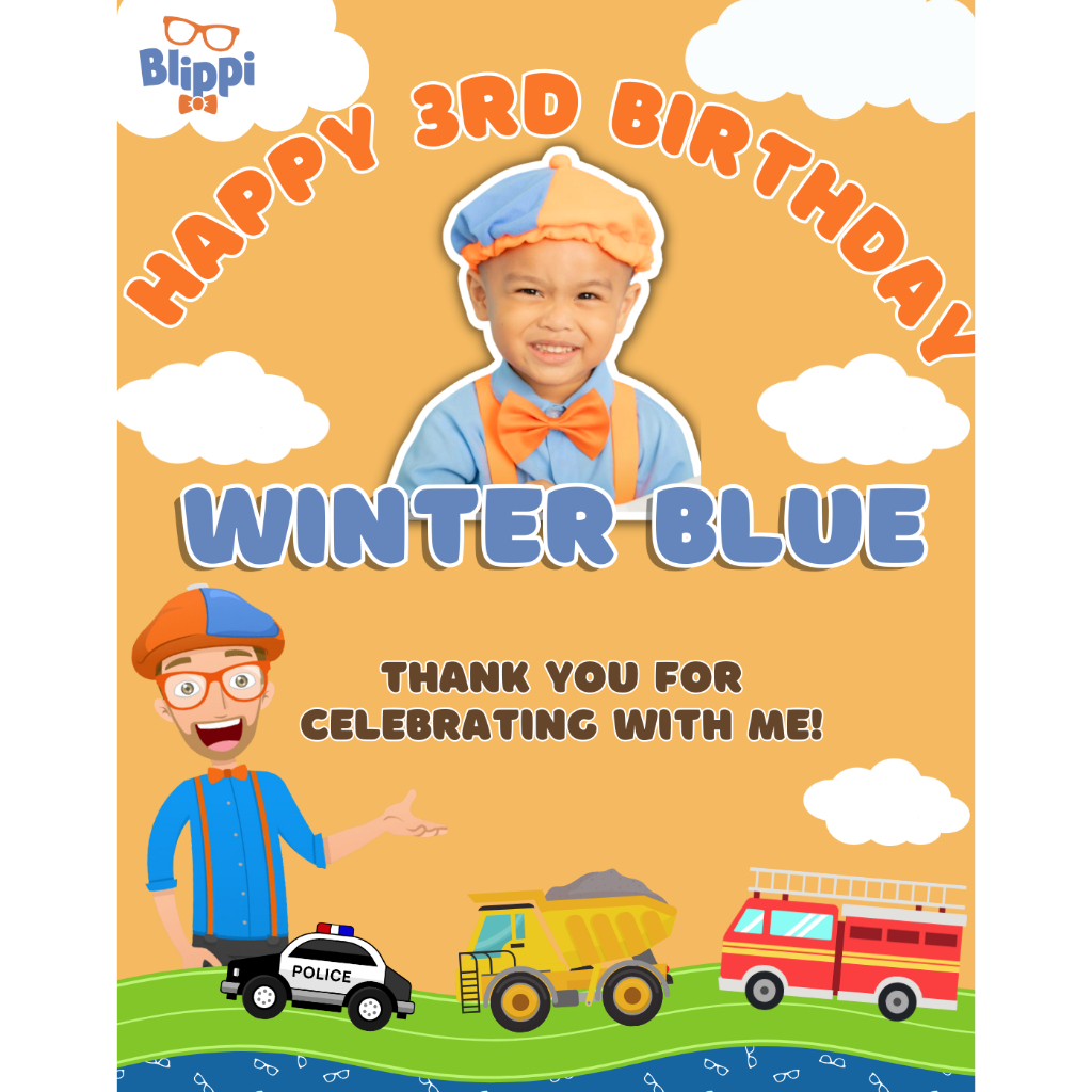 Blippi Sticker for Birthday Lootbags Gift Souvenirs Sticker Print ...