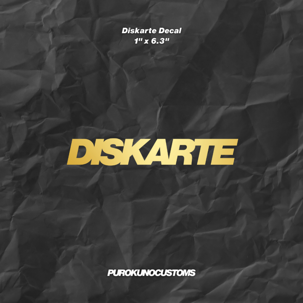 DISKARTE Car & Motorcycle vinyl sticker decals / Machine-cut / Weather ...