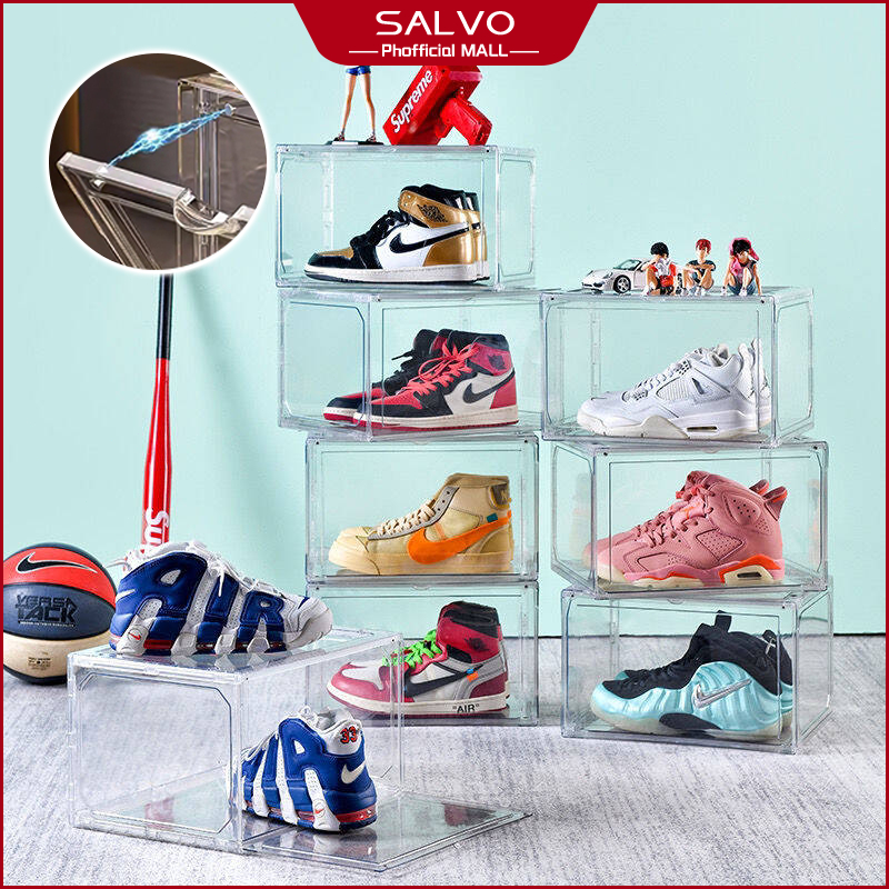 Salvo Transparent Shoe Box Foldable Organizer Shoe Rack Shoe Storage ...