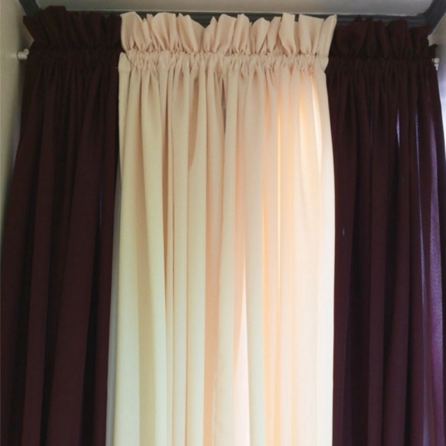 Ringless Plain Curtain Sulutan 5ft 6ft 7ft 8ft 9ft 10ft sold per pc ...