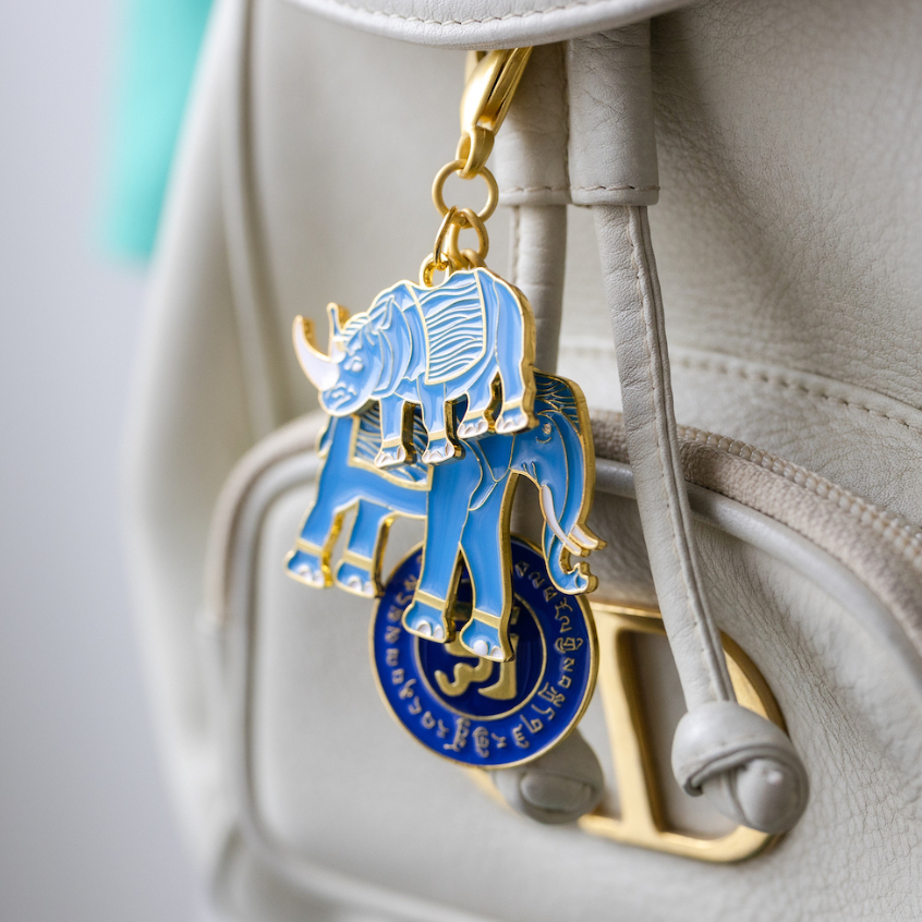 Blue Rhino and Elephant Key chain-Protection from Robbery | Shopee Malaysia