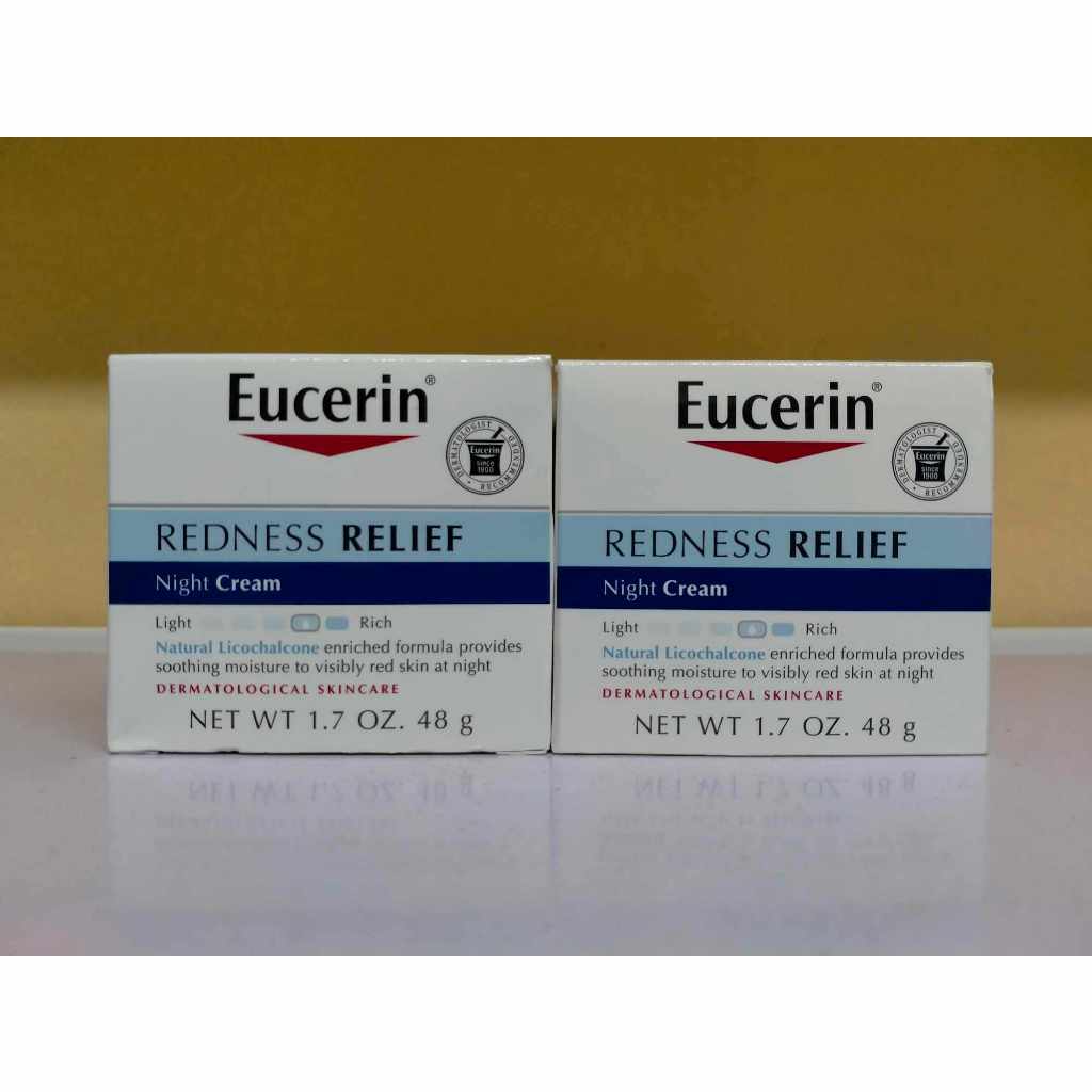 Eucerin Sensitive Skin Redness Relief Soothing Night Creme, 1.7 OZ (48g ...