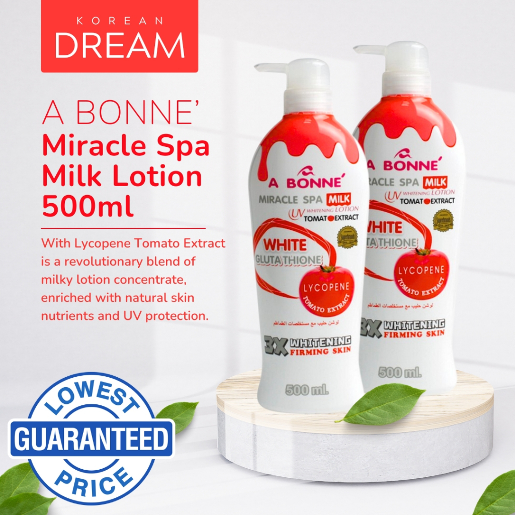 Abonne Miracle Spa Milk Lotion 500ml with Lycopene Tomato Extract and A ...